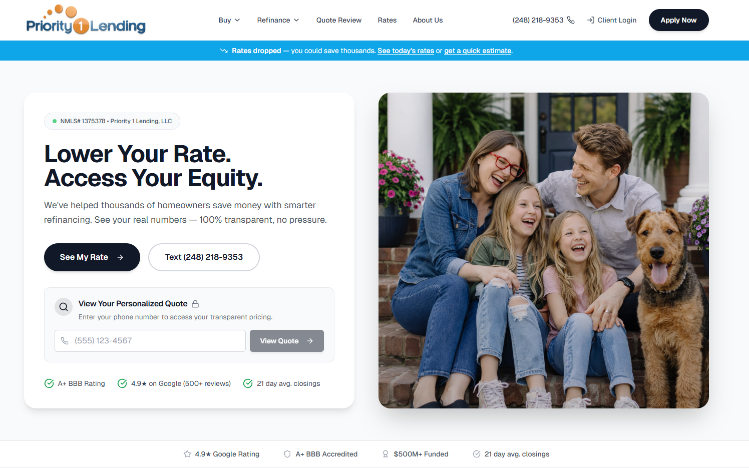 Priority 1 Lending — See Your Loan Numbers Instantly | Priority 1 Lending